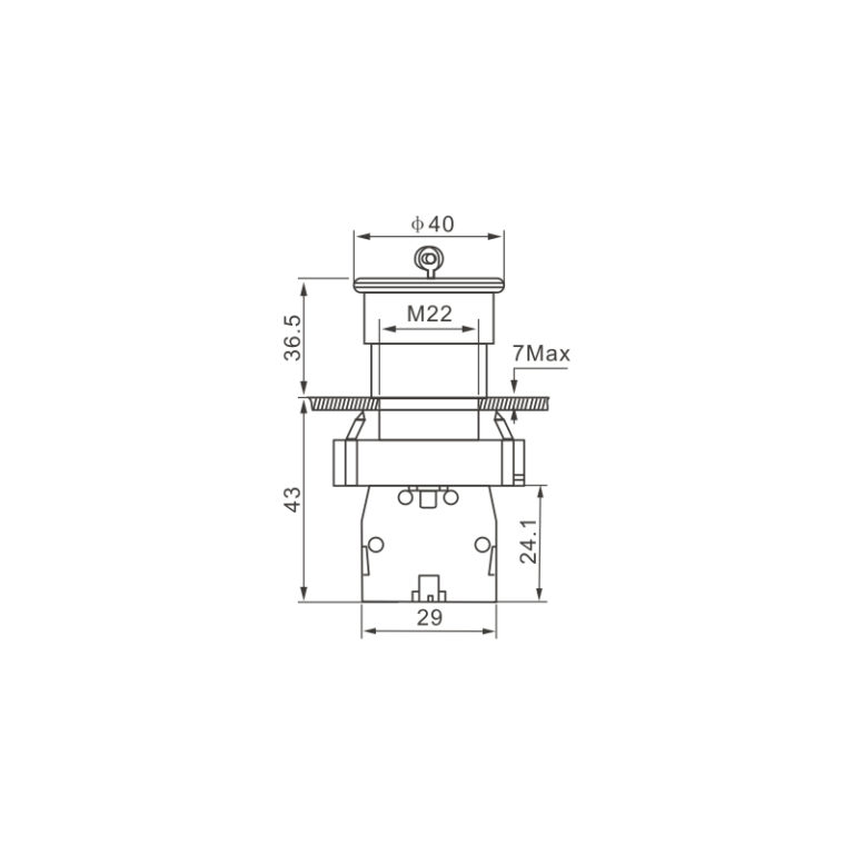 Emergency Push Button with Key Turn to Release - JIGO