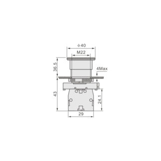 Mushroom Head Turn to Release Plastic Push Button Spring Return - JIGO